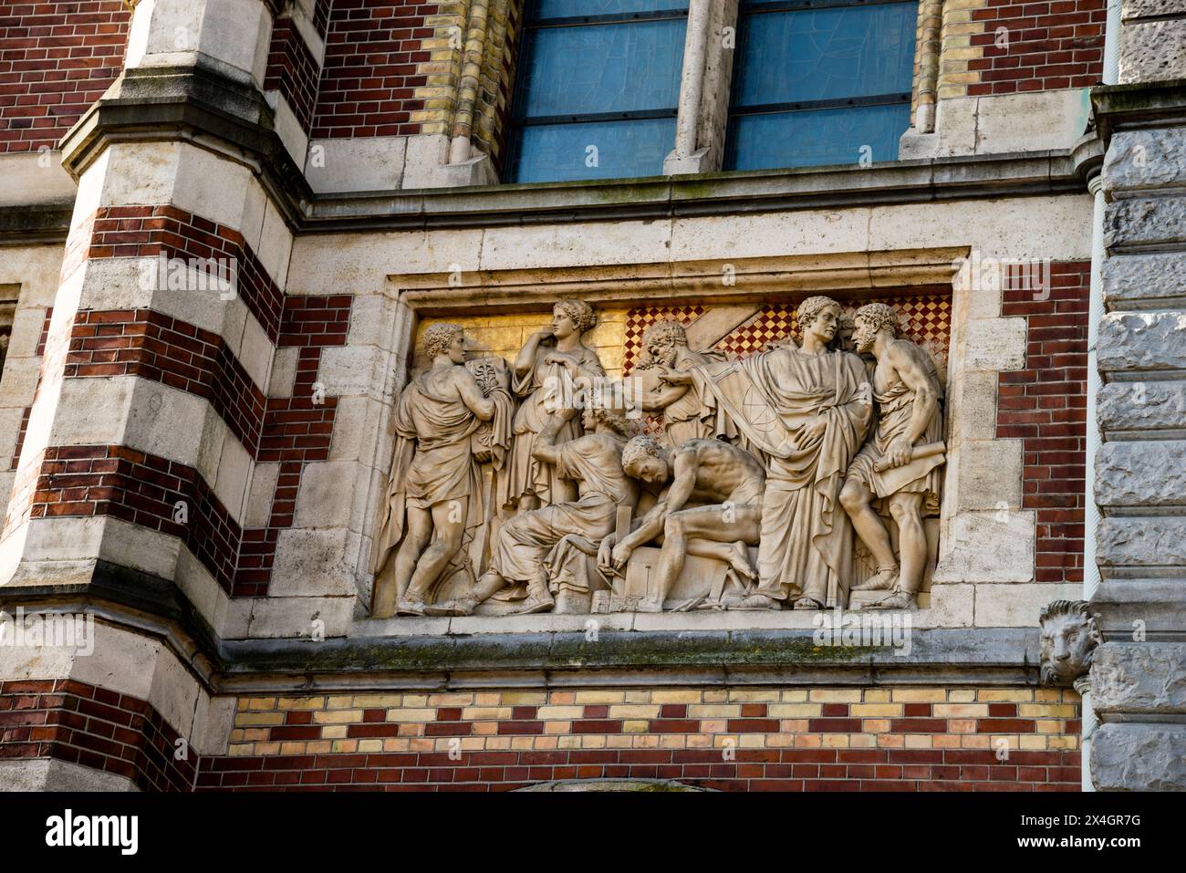 Bas-relief sculpture on the Rijksmuseum, Amsterdam, Netherlands Stock ...