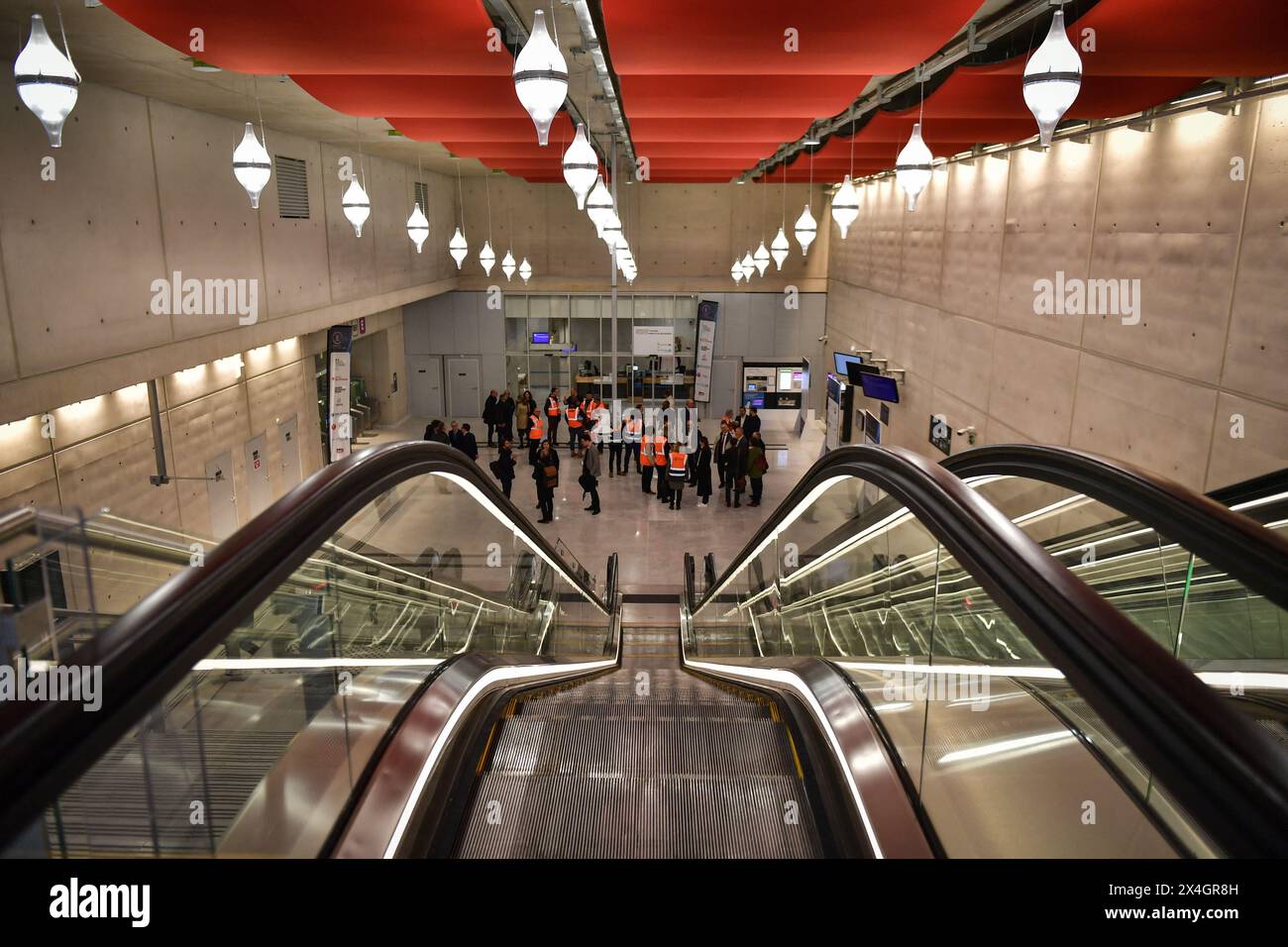 This photograph shows the new station of the Regional Express Network ...