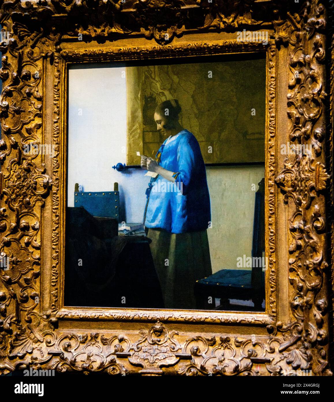 Vermeer Woman In Blue Reading A Letter