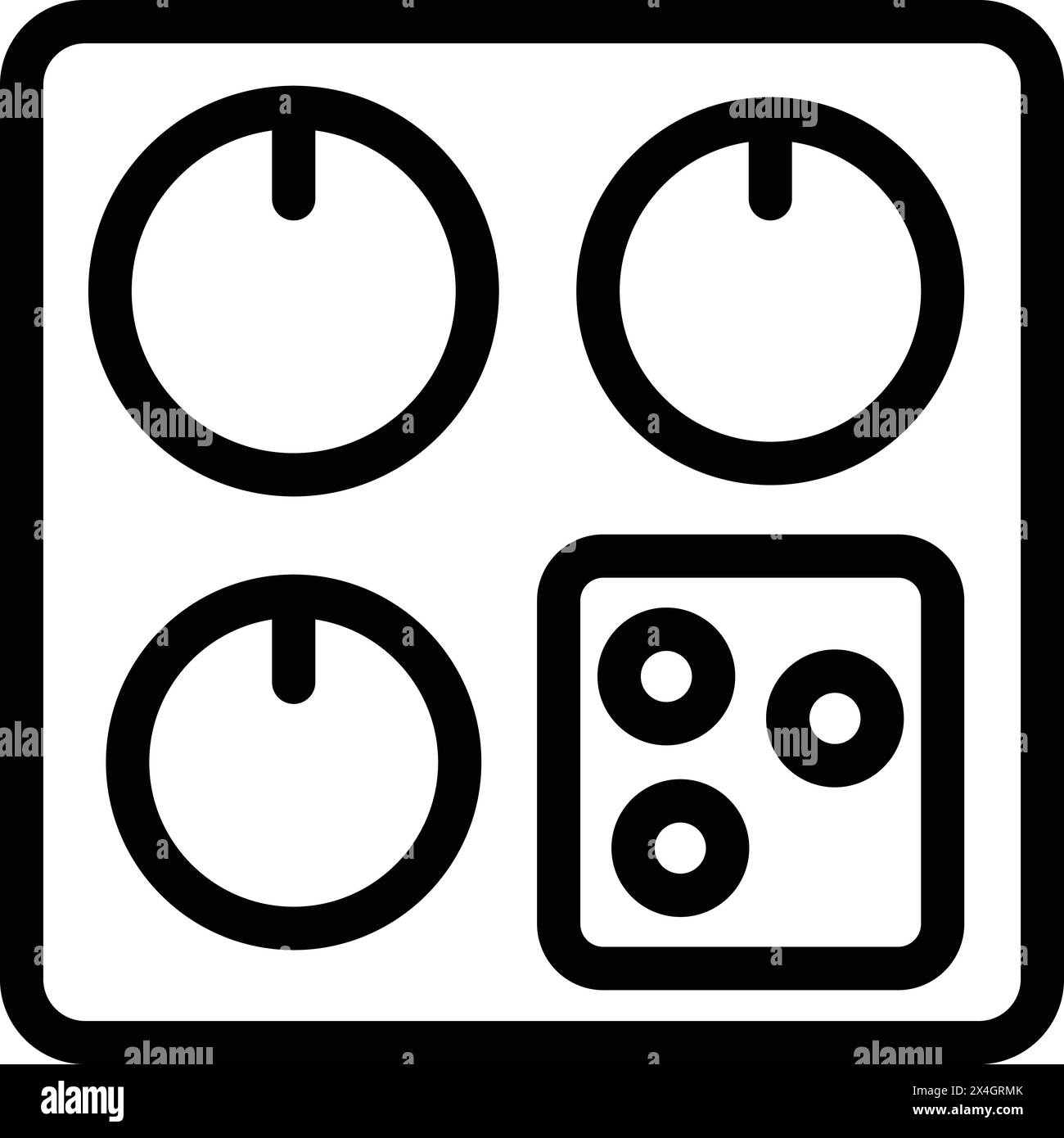 Magnetic cooker icon outline vector. Modern cooktop. Electromagnetic ...