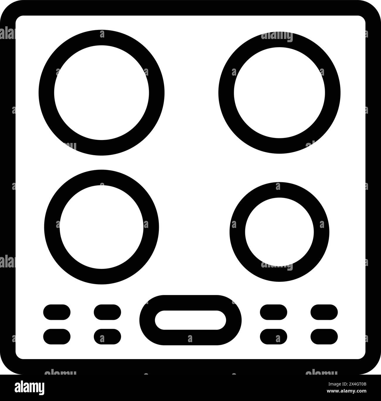 Induction cookware icon outline vector. Electromagnetic panel. Modern ...