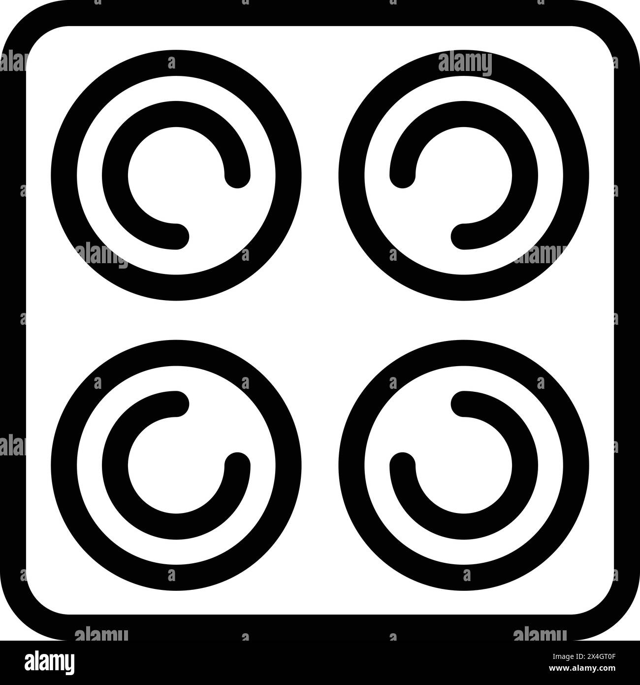 Electromagnetic cooker unit icon outline vector. Smart cookware device ...