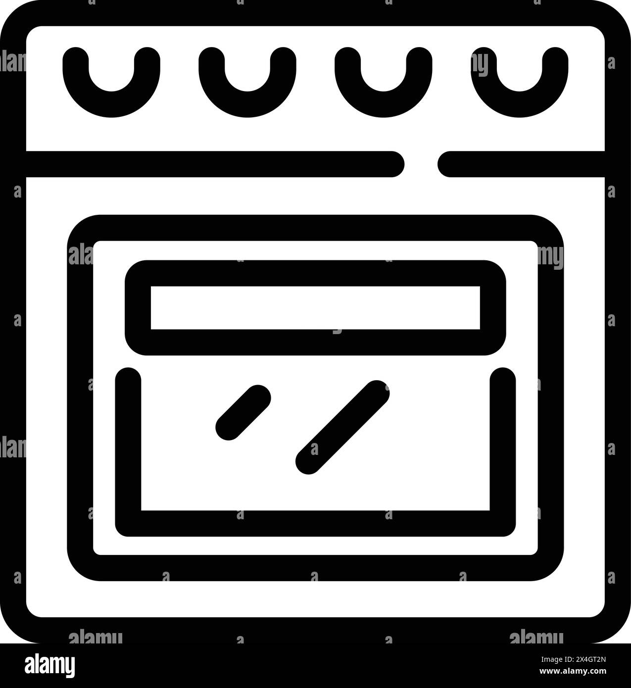 Magnetic induction stove icon outline vector. Kitchenware stove. Modern ...