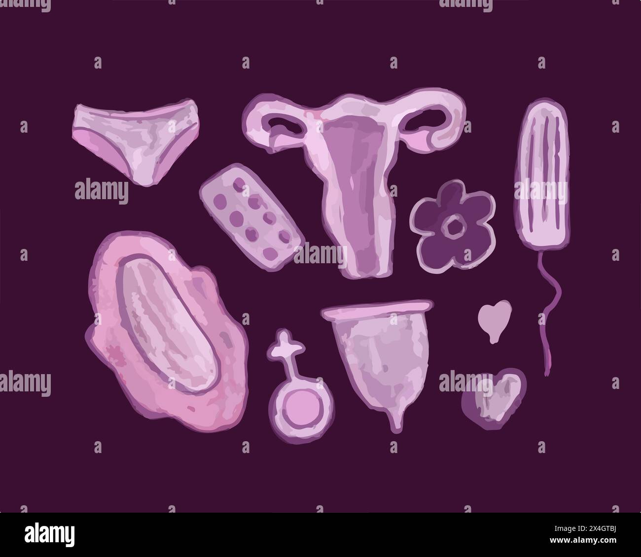 Menstrual pad vector vectors Stock Vector Images - Alamy