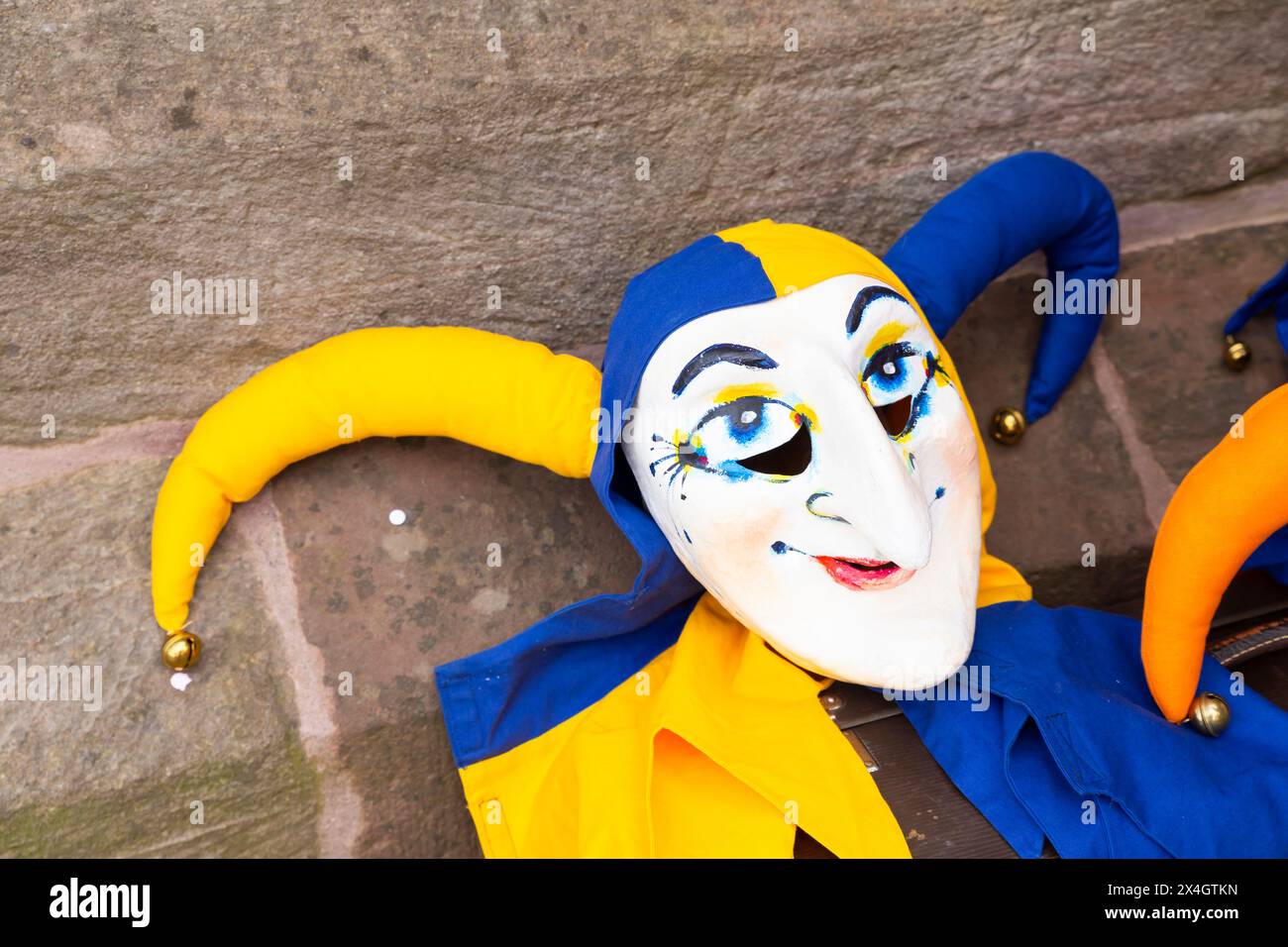 Basel, Switzerland - February 20st 24. Colorful carnival mask Stock ...