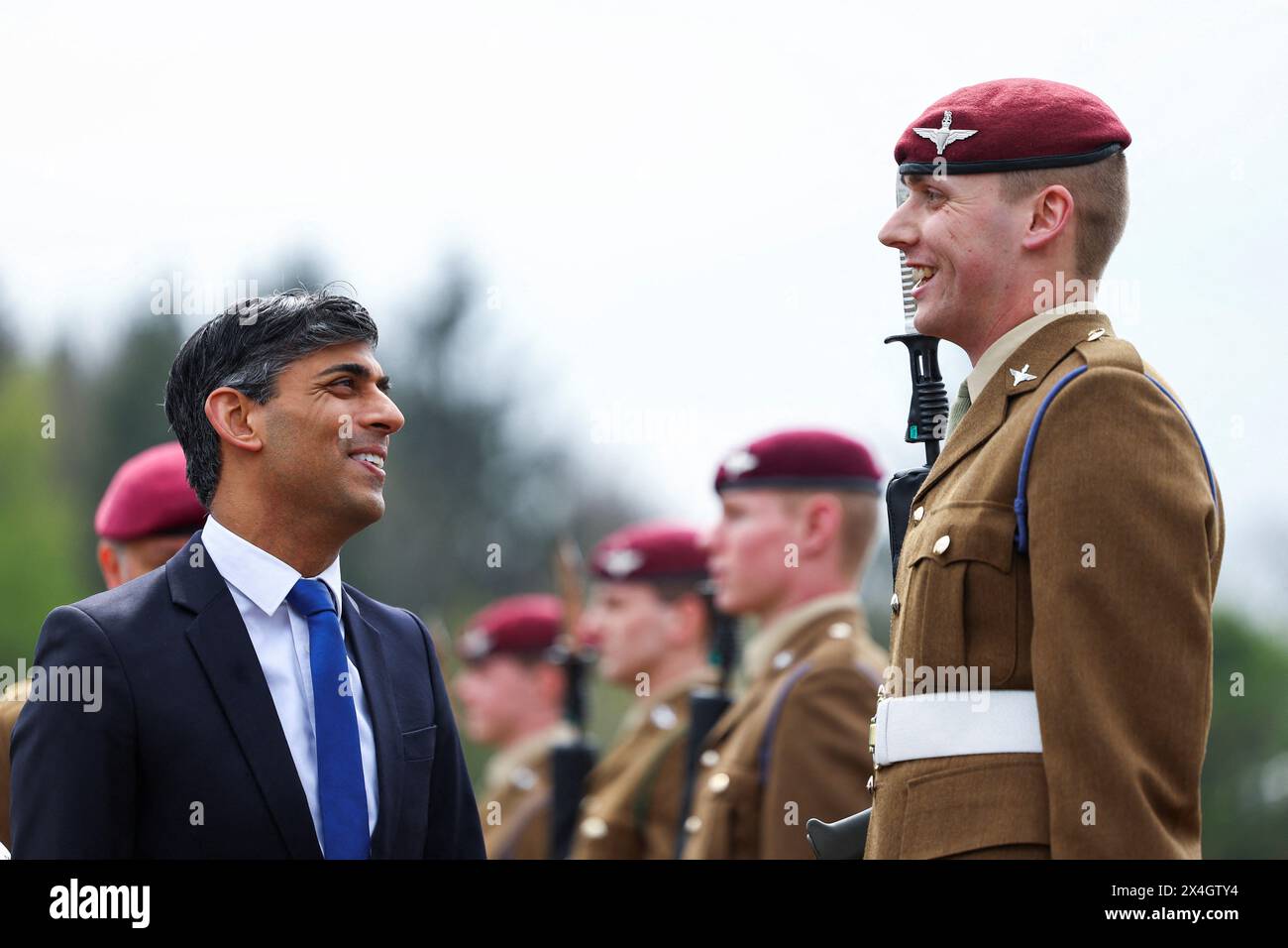 Prime Minister Rishi Sunak inspects the Passing Out Parade of the ...