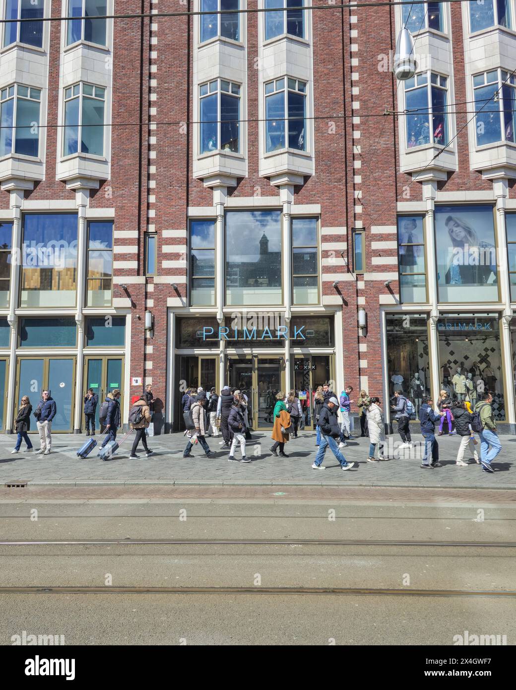 Amsterdam Netherlands 21 April 2024, people walking shopping at the ...