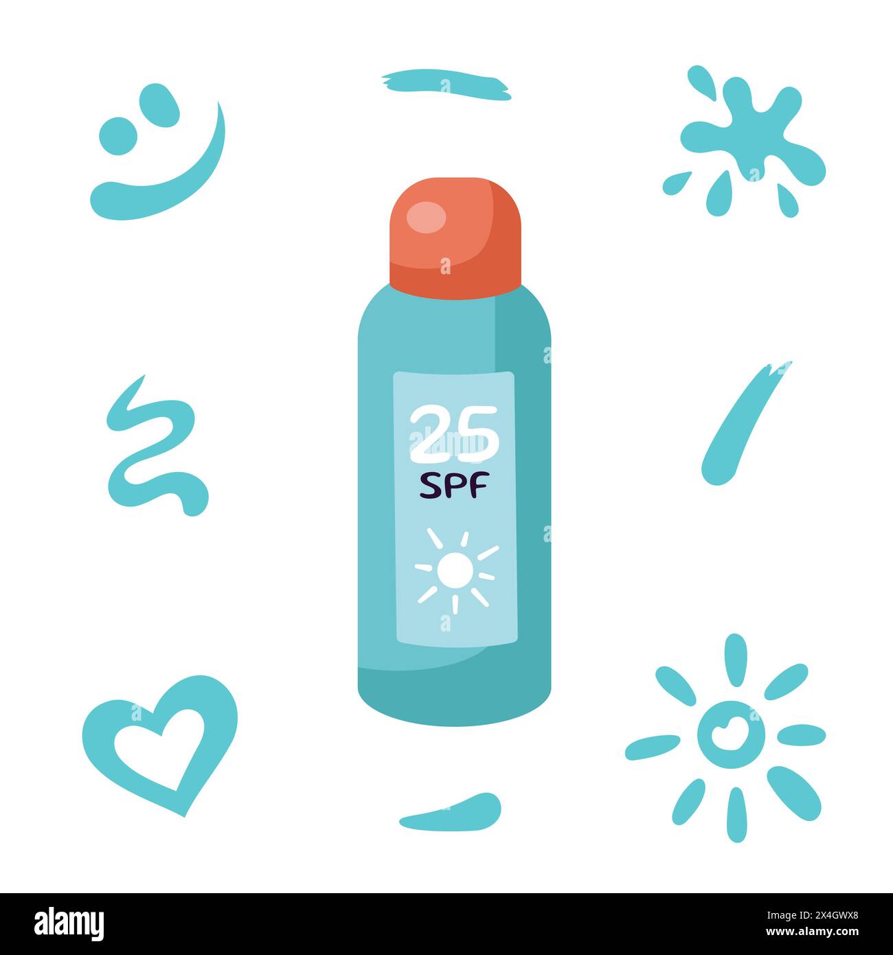 Sun protection, suntan lotion bottle, aerosol. Beach holidays concept ...