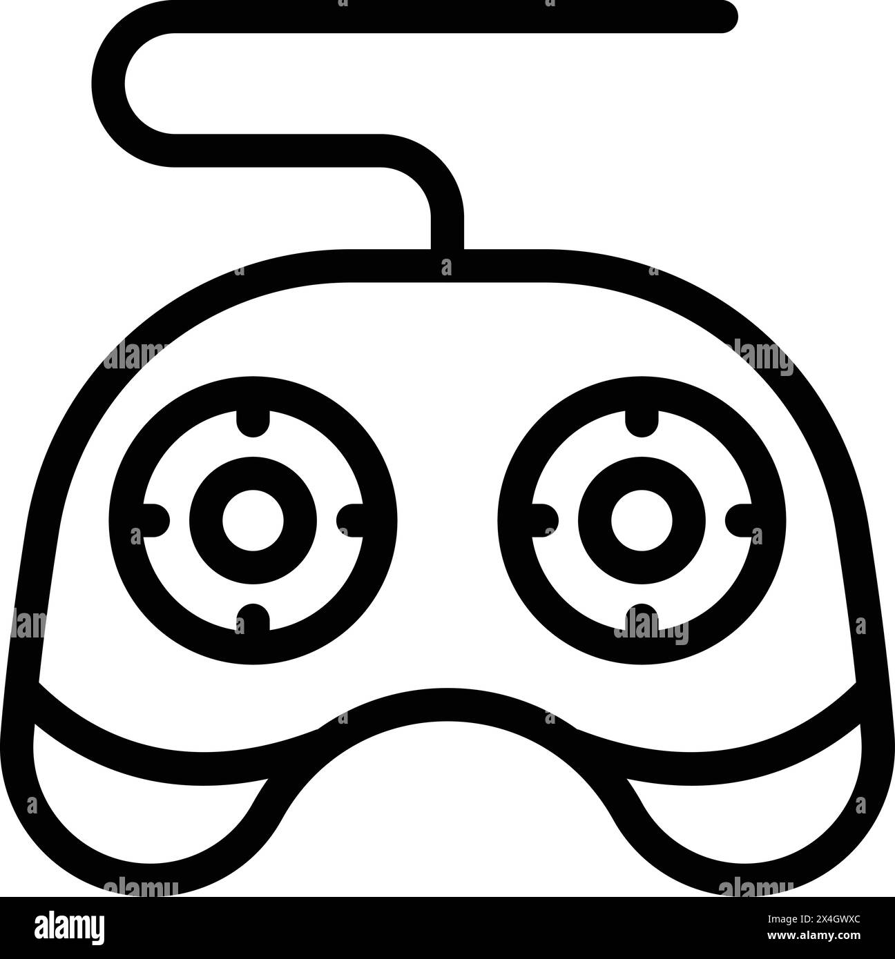 Gaming input device icon outline vector. Joystick controller. Videogame ...
