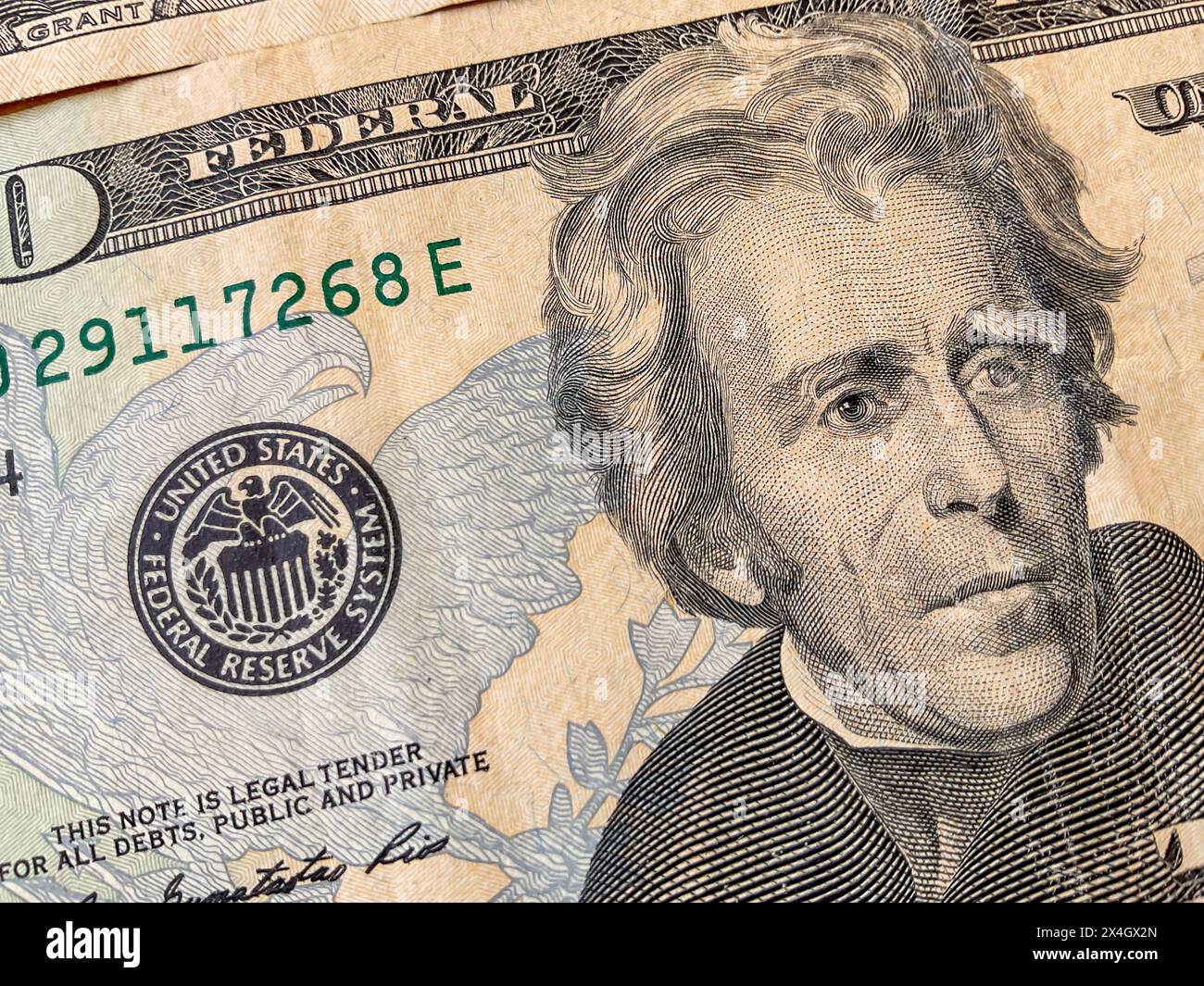 Dollar banknotes, closeup. USA paper currency. Top view Stock Photo - Alamy