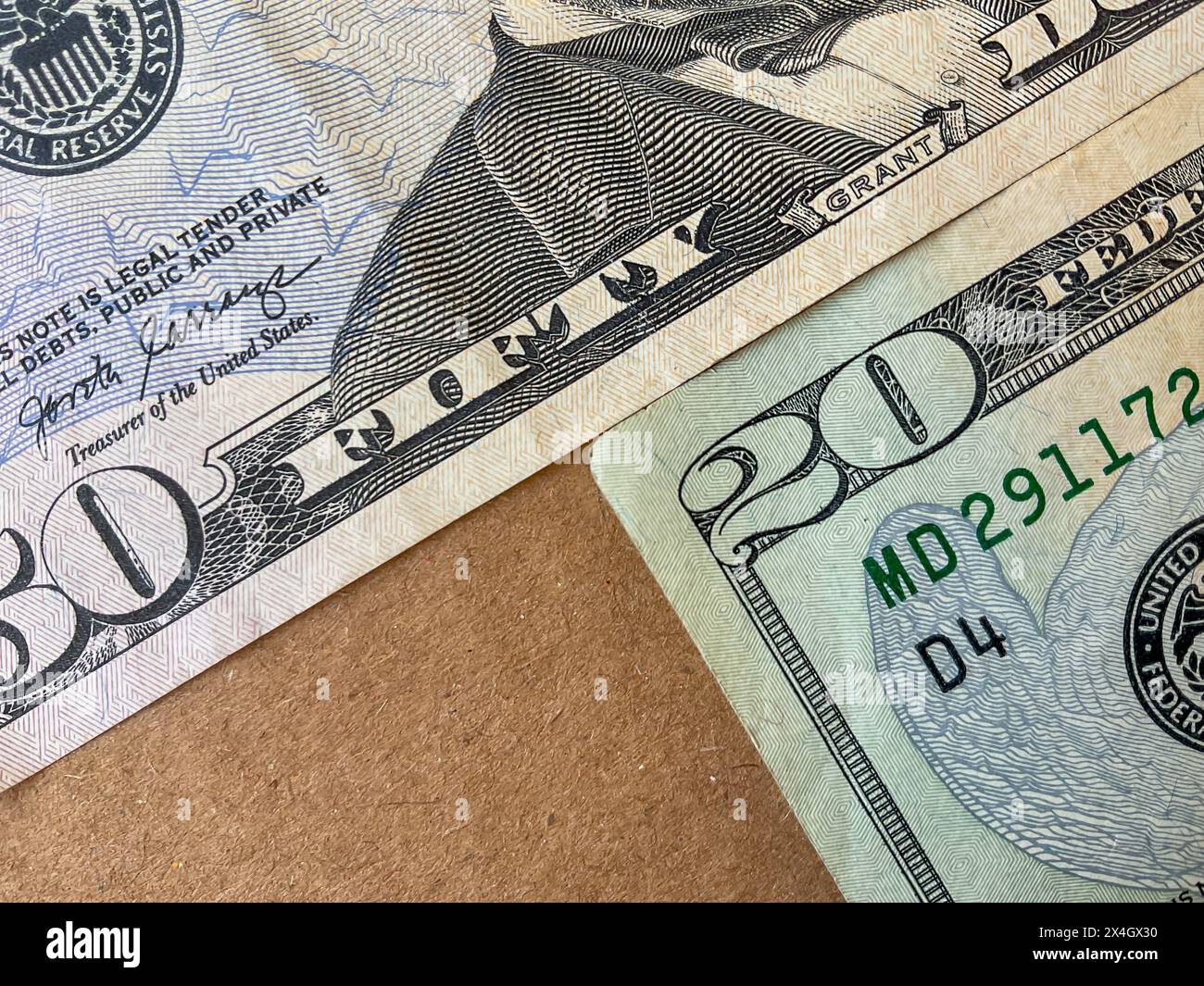 Dollar banknotes, closeup. USA paper currency. Top view Stock Photo - Alamy