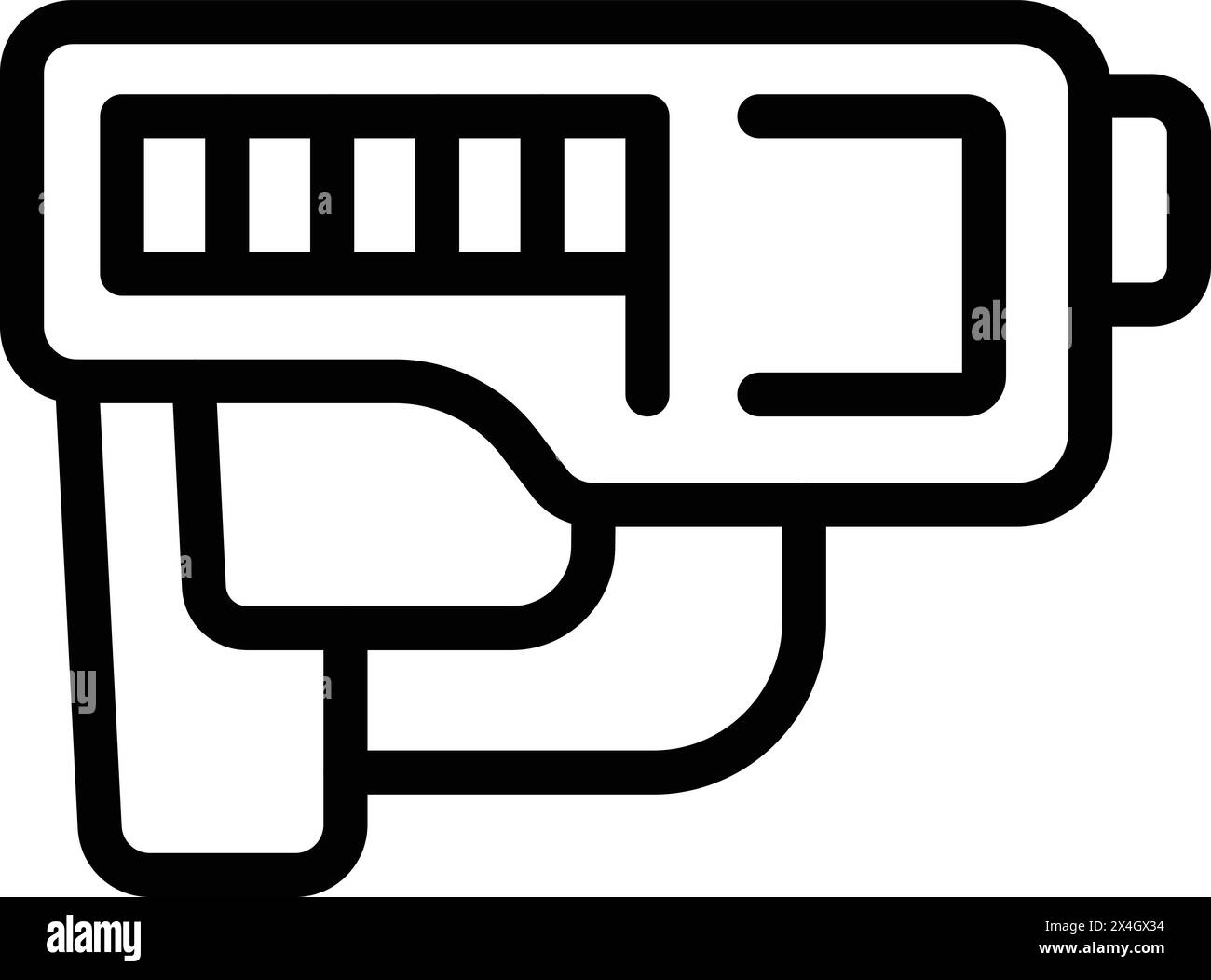 Gaming gun icon outline vector. Laser pistol. Innovative videogame ...
