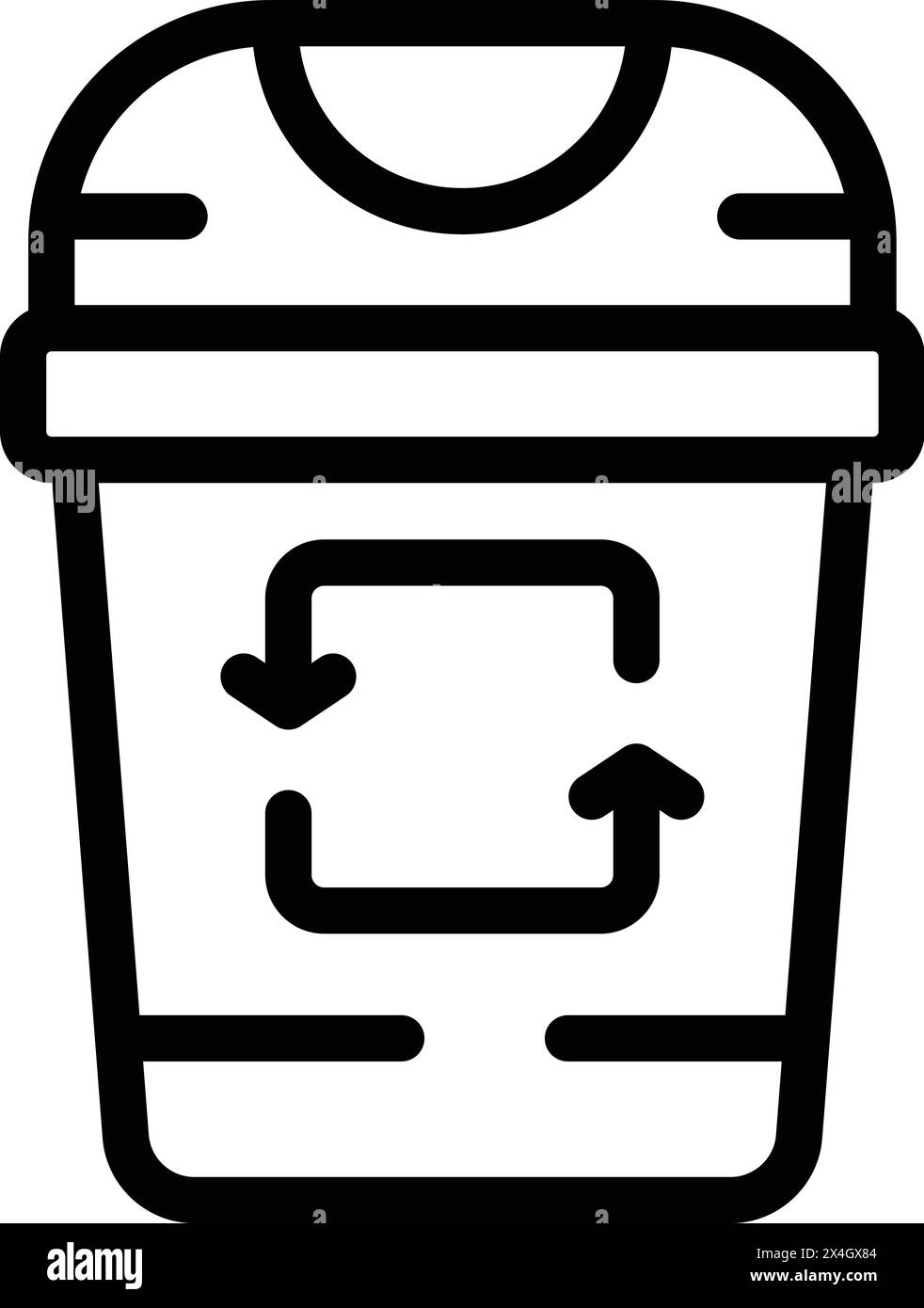 Waste container icon outline vector. Rubbish recycling. Trash ...