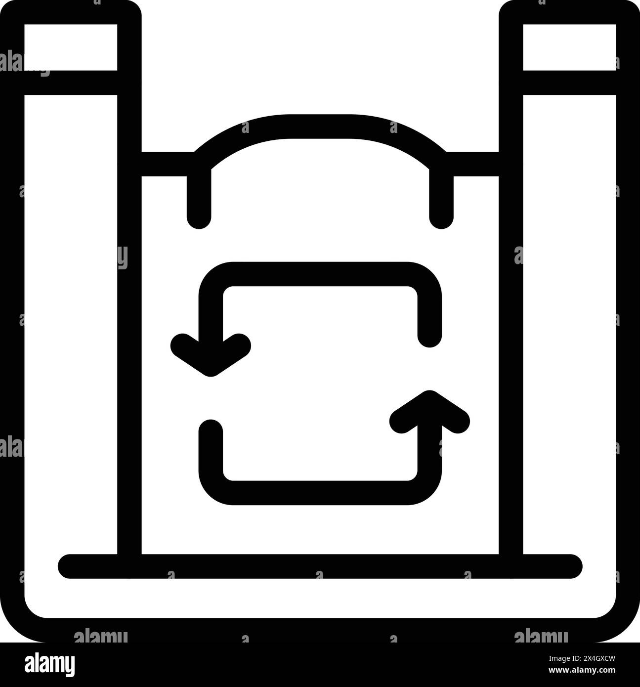 Recycling plant icon outline vector. Waste processing center. Trash sorting park Stock Vector ...
