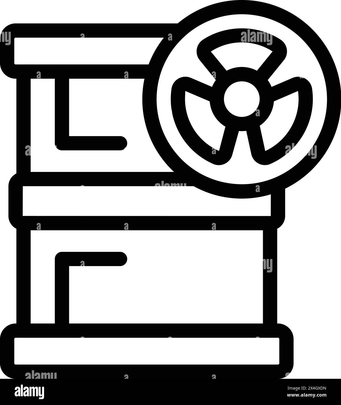 Hazardous waste icon outline vector. Toxic trash barrel. Environment ...