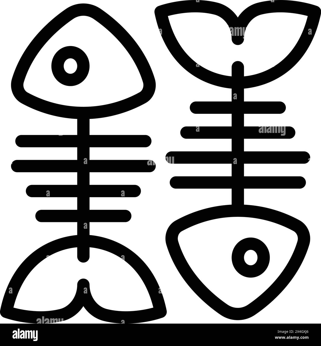 Fish bone waste icon outline vector. Organic food waste. Kitchen ... Fish bone waste icon outline vector. Organic food waste. Kitchen ...