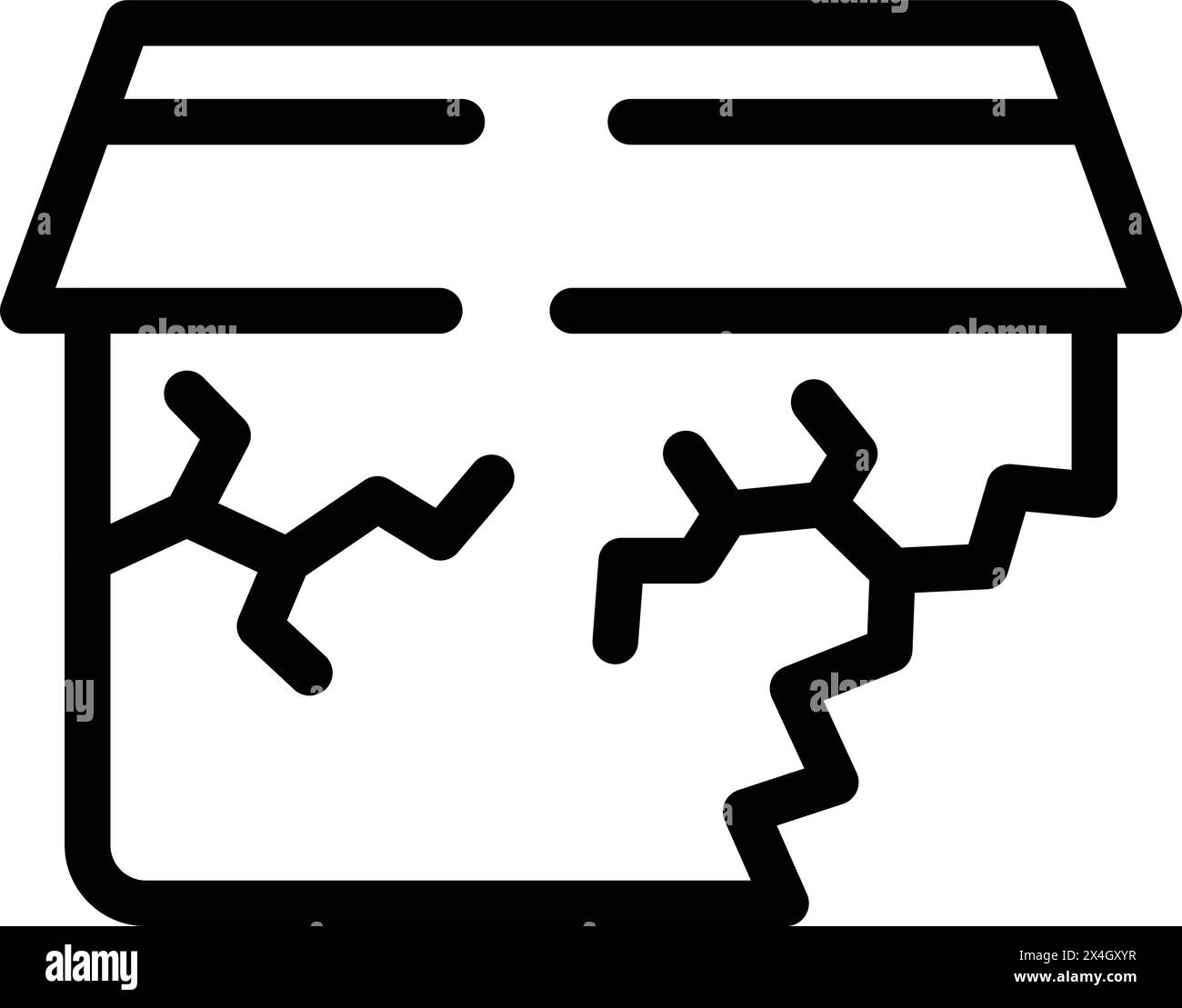 Broken material waste icon outline vector. Garbage sorting. Disposal ...