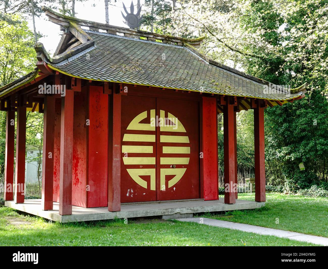 Temple of Remembrance, Tropical Agronomy Garden, reconstructed in 1992 ...