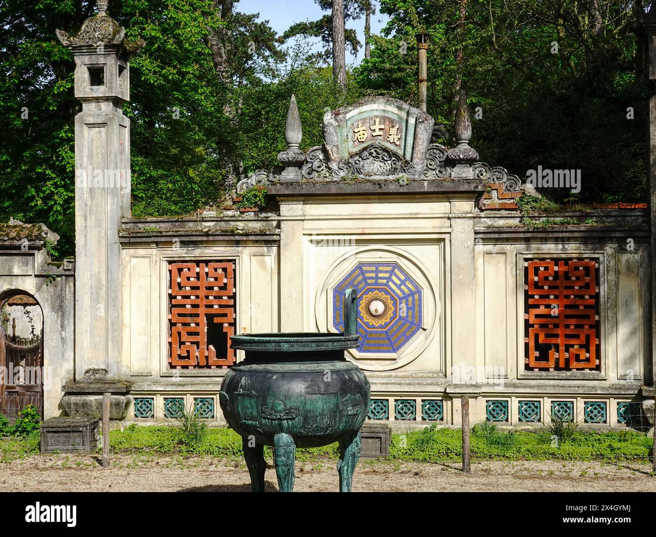Replica of a “Dinh,” or Vietnamese communal temple, from the province ...