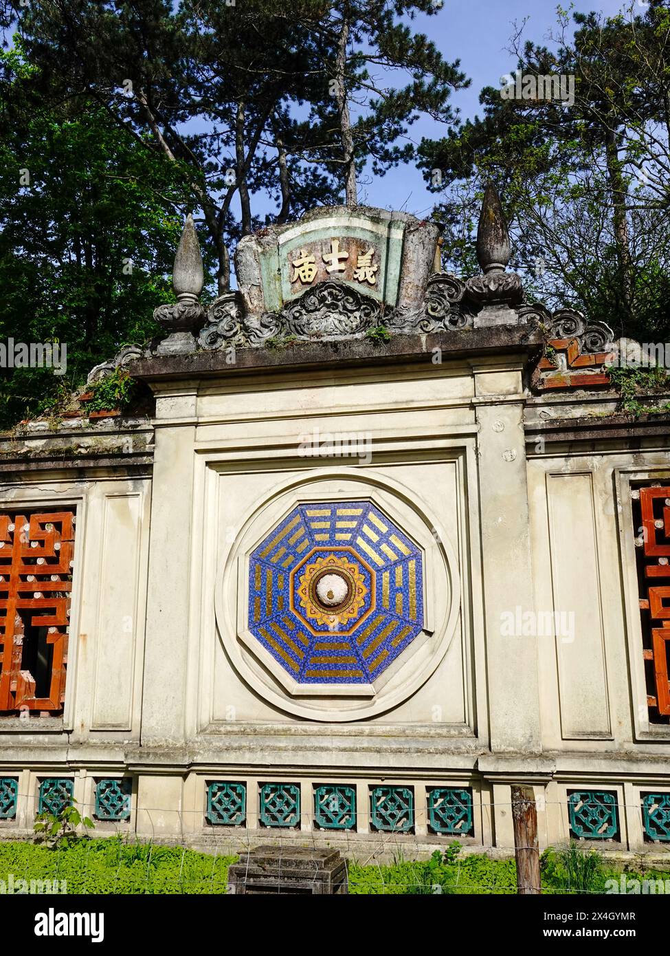 Replica of a “Dinh,” or Vietnamese communal temple, from the province ...