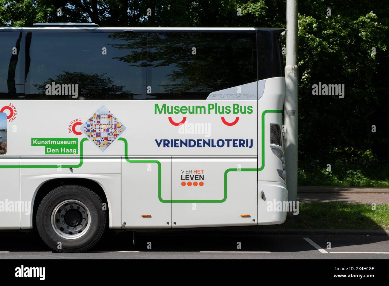 Museum Plus Bus Touring Car At Amsterdam The Netherlands 2-5-2024 Stock ...