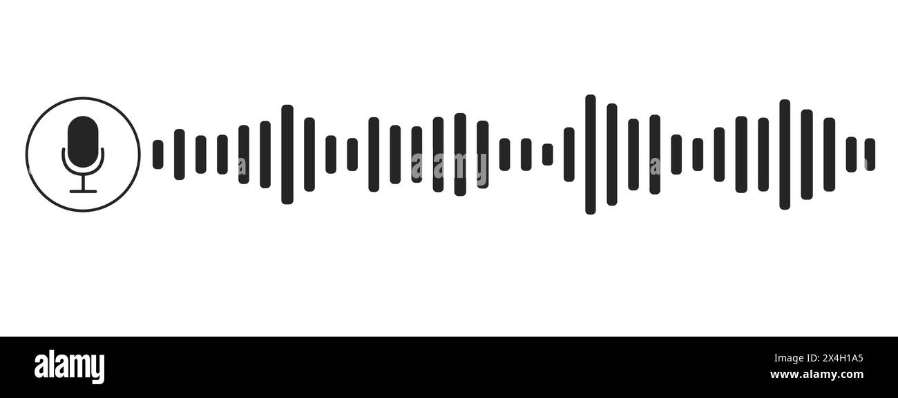 Sound record wave, talk, voice chat, phone app screen, audio player ...