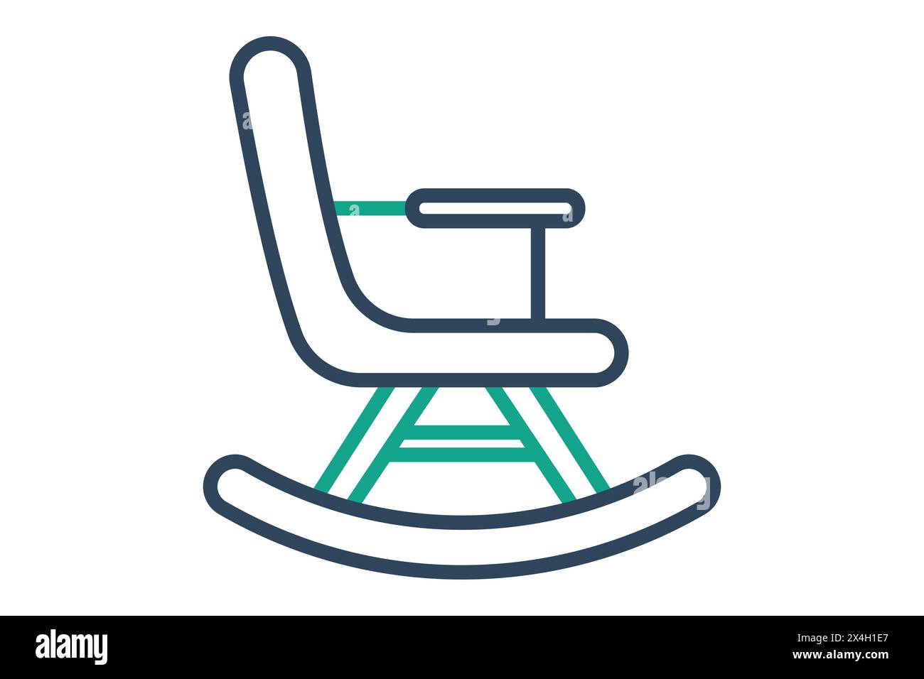 rocking chair icon. icon related to elderly. line icon style. old age ...