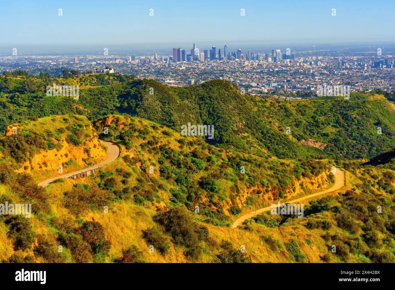 Panoramic splendor of Griffith Park's sprawling trails, offering a ...