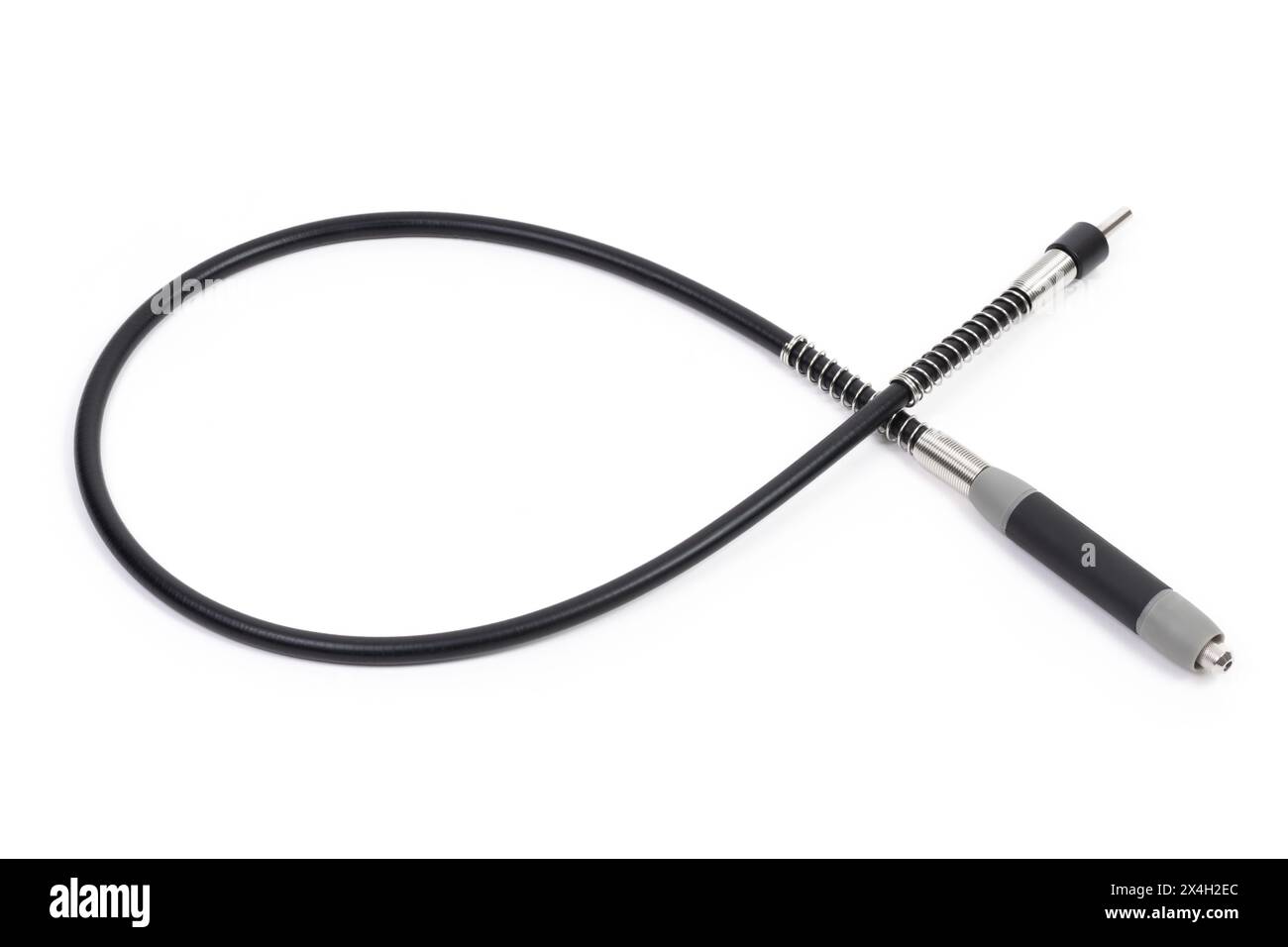 Close-up view of a flexible shaft attachment designed for a mini drill ...