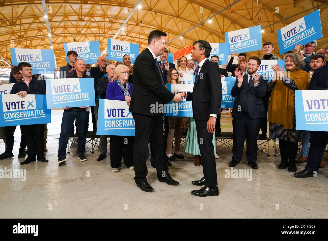 Lord Ben Houchen is congratulated by Prime Minister Rishi Sunak in ...
