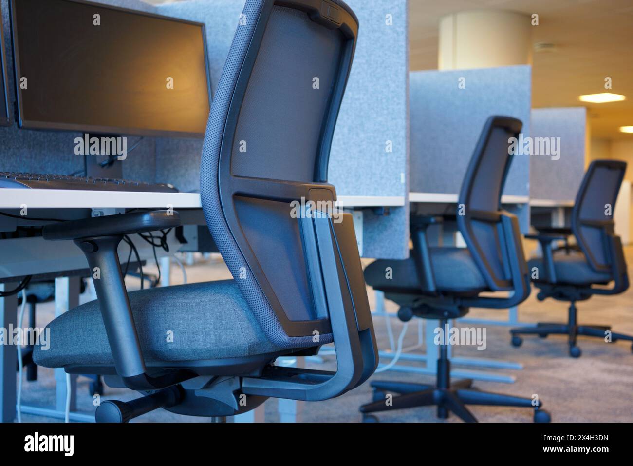 Empty Office Interior With Chairs and table Stock Photo - Alamy