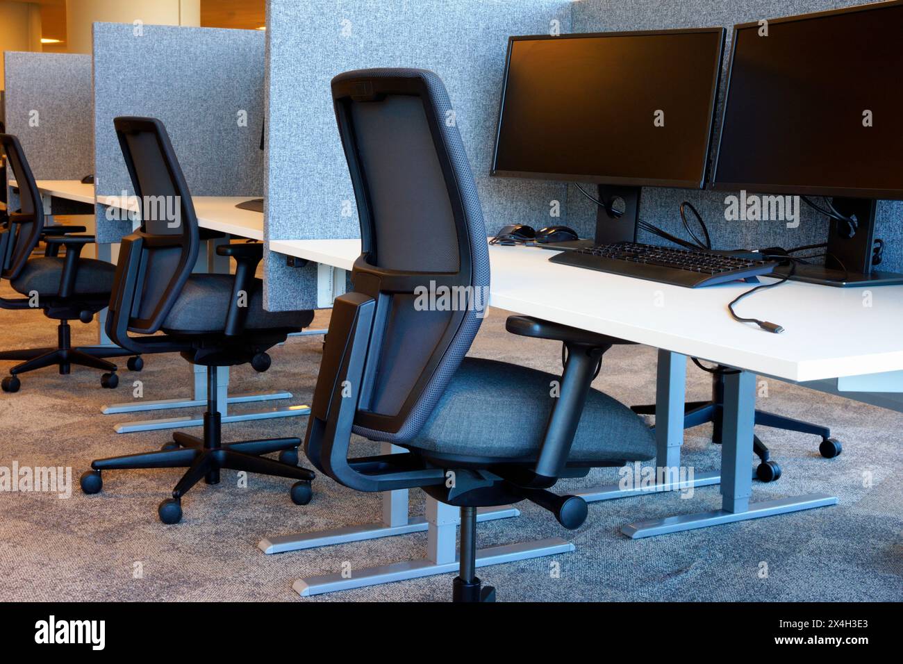 Empty Office Interior With Chairs and table Stock Photo - Alamy