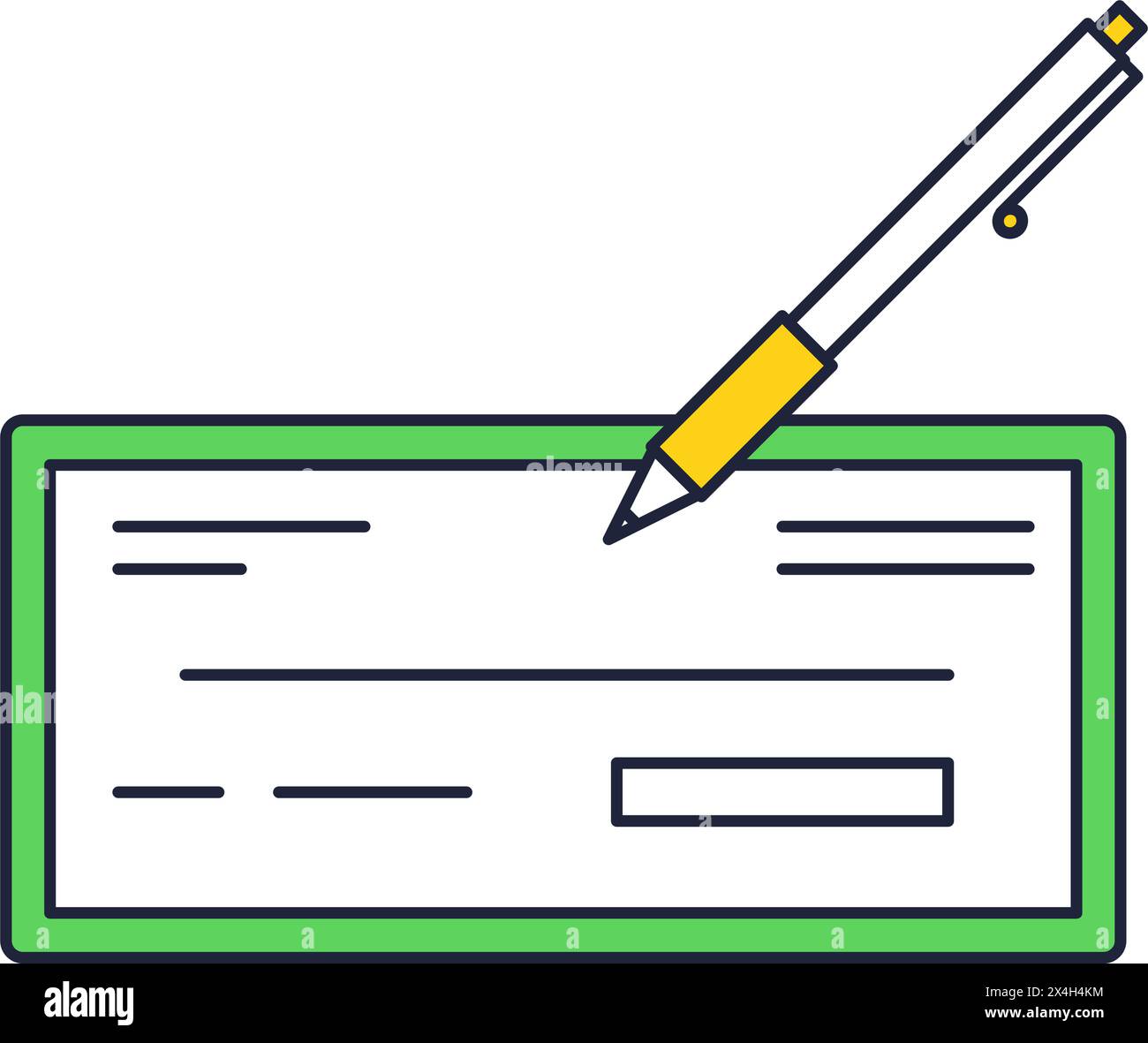 Cheque book pen signature hi-res stock photography and images - Alamy