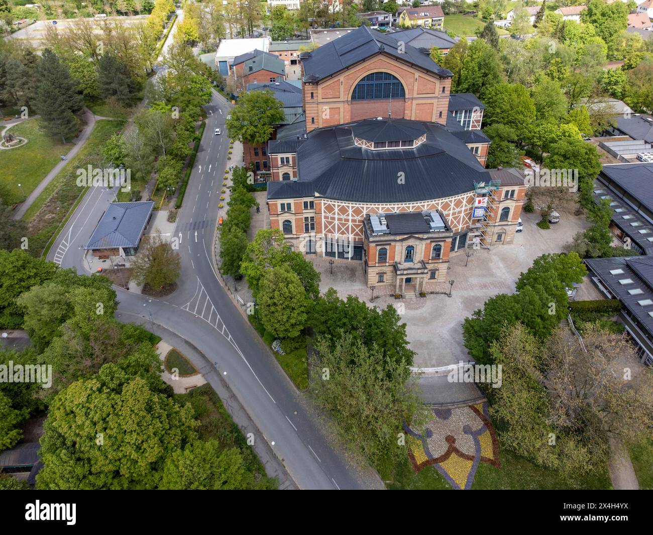 Bayreuth Festival Hall by Richard Wagner, aerial view Stock Photo - Alamy