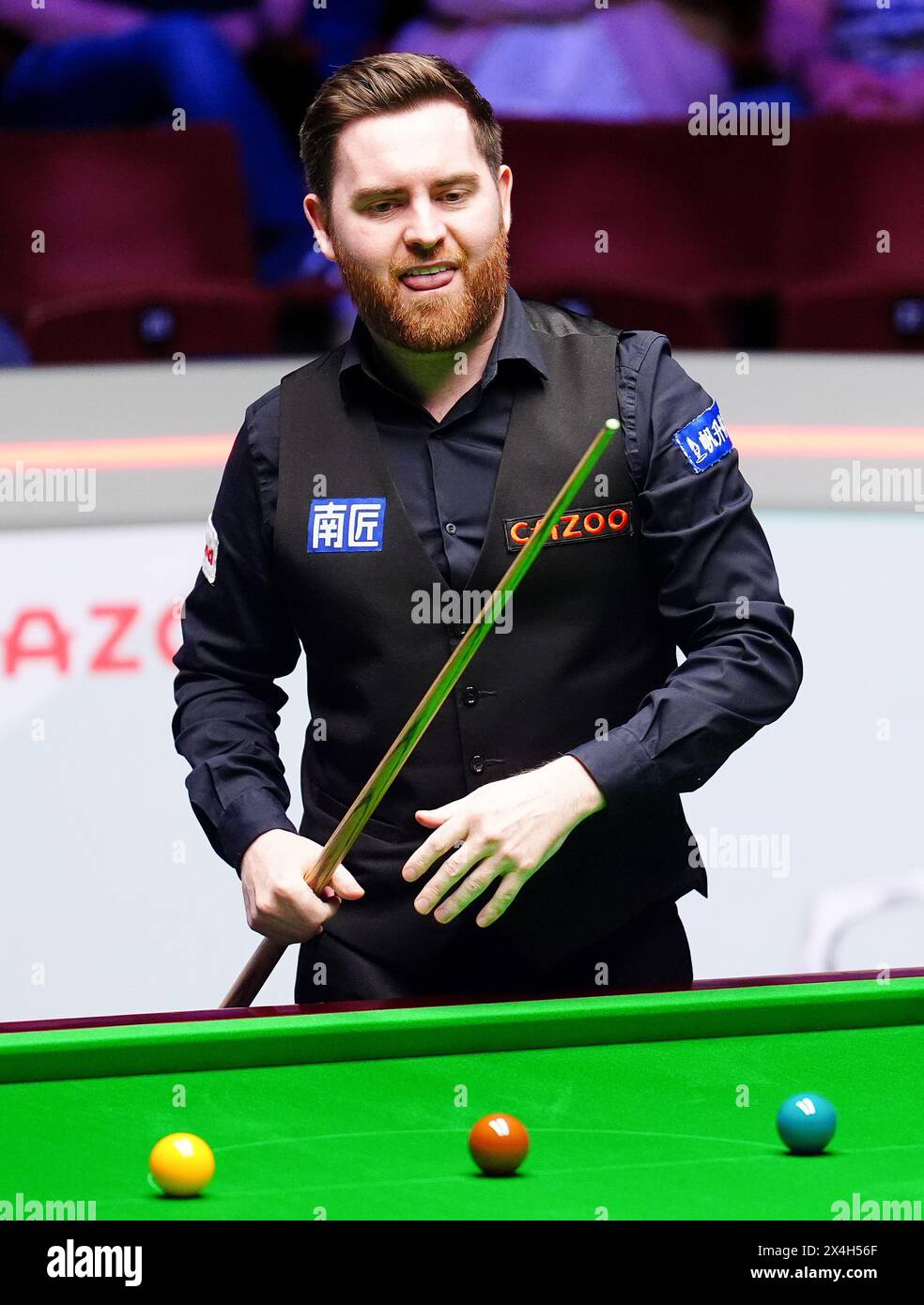 Jak Jones during their semi-final match against Stuart Bingham (not ...