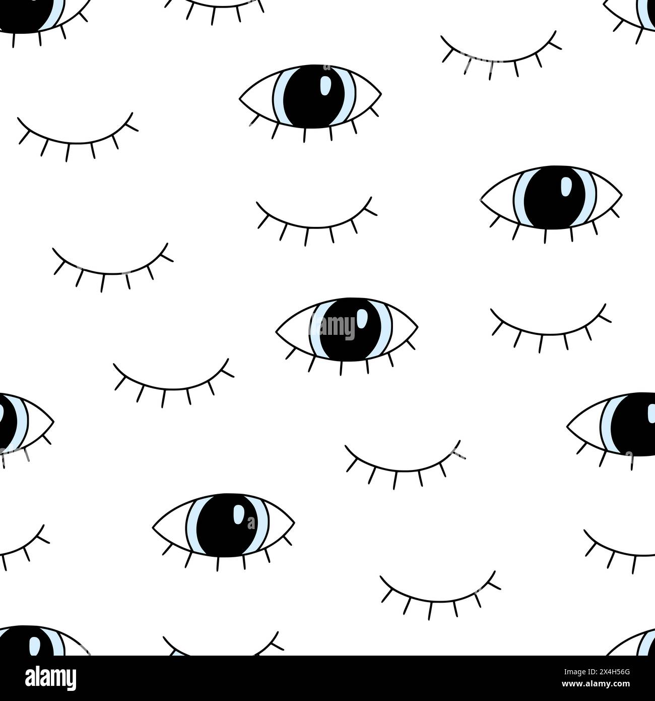 Eye doodle seamless vector pattern. Hand drawn doodle sketch simple ... Eye doodle seamless vector pattern. Hand drawn doodle sketch simple ...