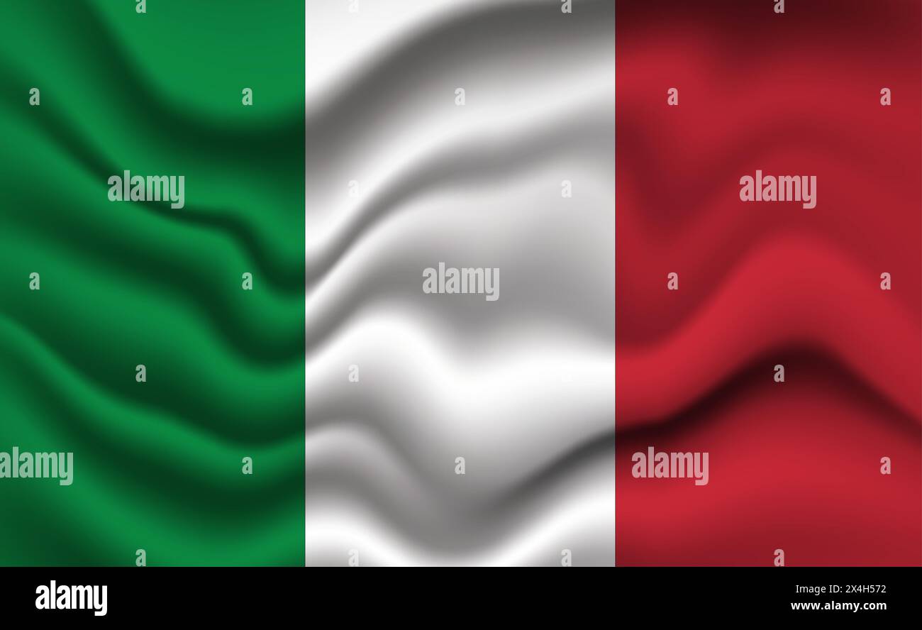 Italian national flag waving hi-res stock photography and images - Alamy