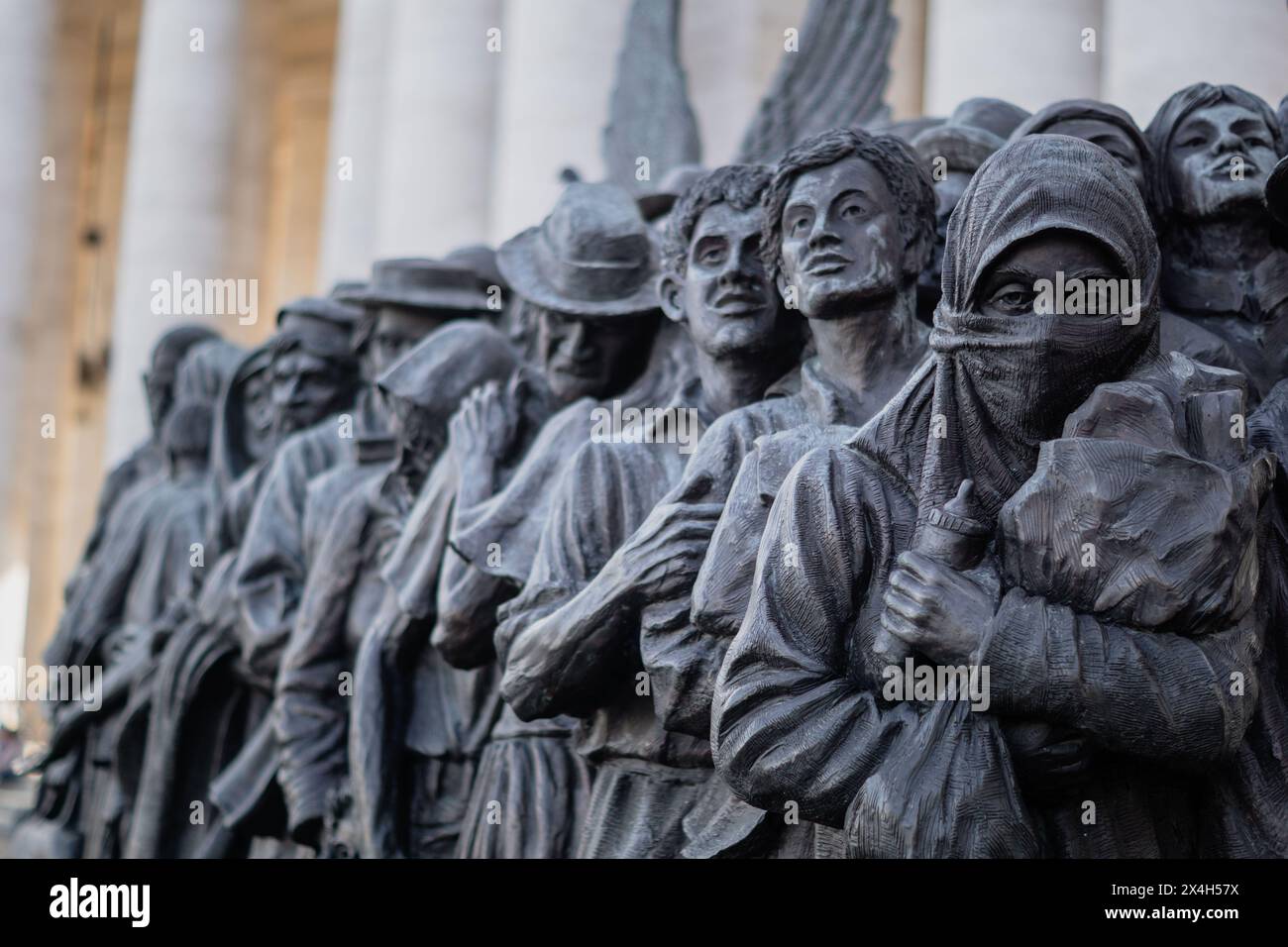 Angels Unawares, bronze sculpture by Timothy Schmalz installed in St ...