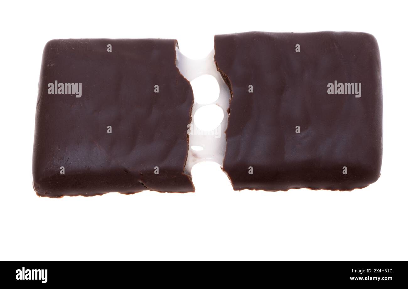 chocolate candies with mint filling isolated on white background Stock ...