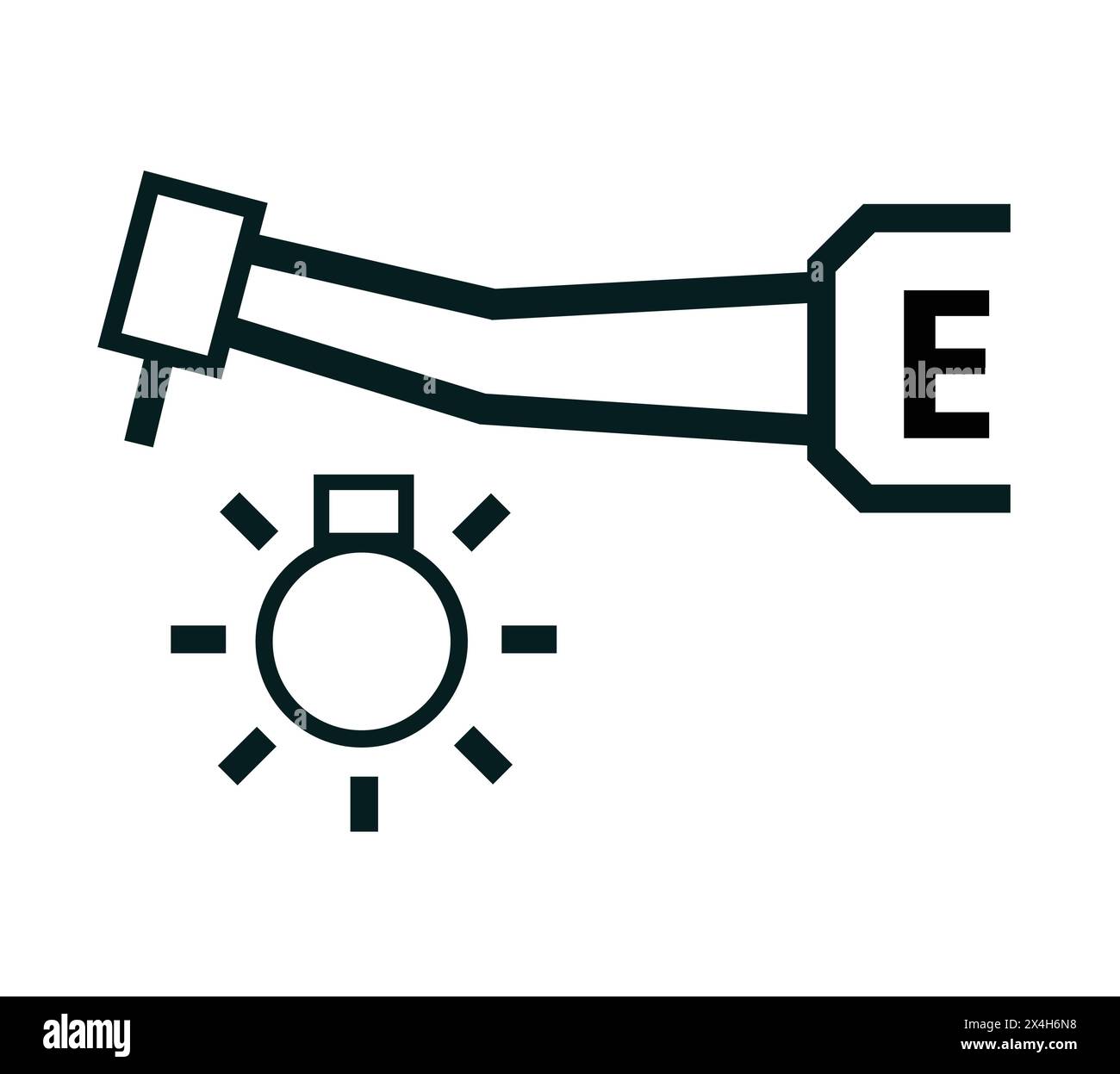 Dental low voltage electric motor with illumination symbol Stock Vector ...