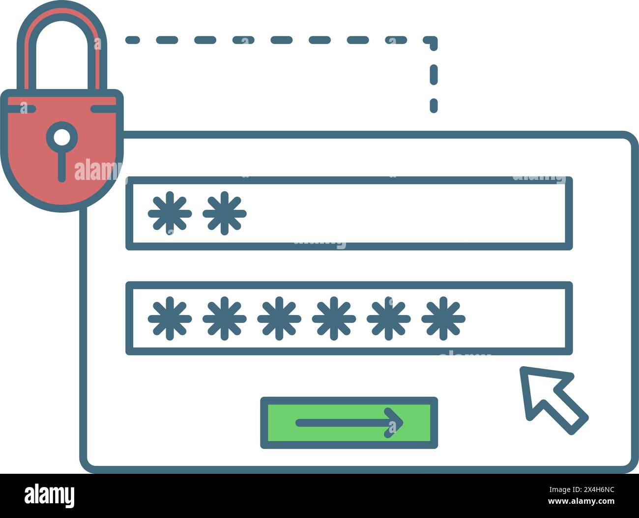 Password Login Icon Vector Lock Web Symbol Stock Vector Image And Art Alamy
