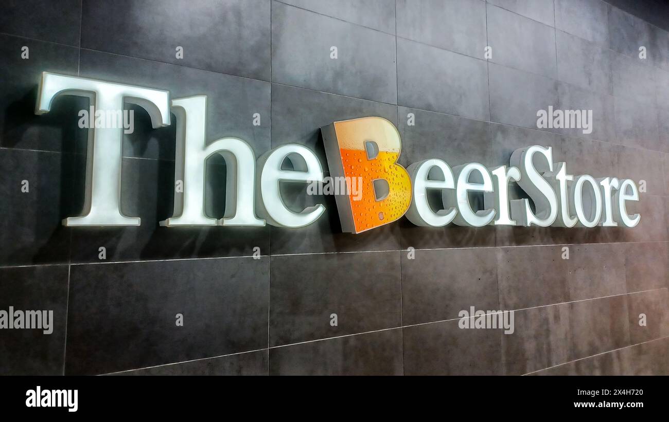Toronto, ON, Canada – August 3, 2023: View at the Storefront sign of ...