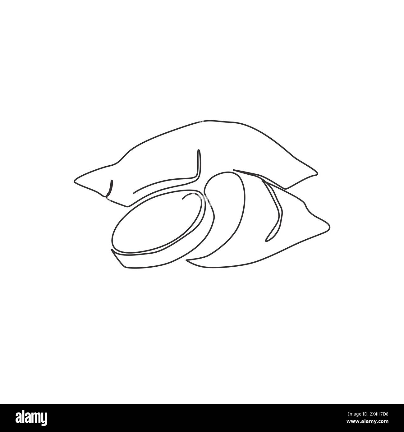 One continuous line drawing of whole health organic sweet potato for ...