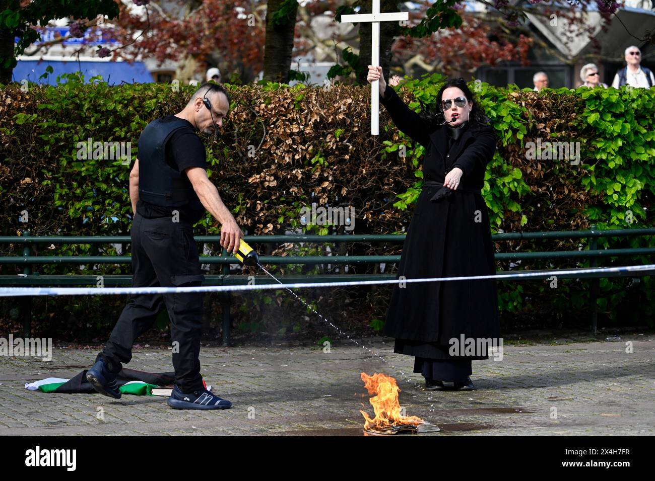 Salwan Najem and Jade Sandberg during a public gathering at Gustav ...