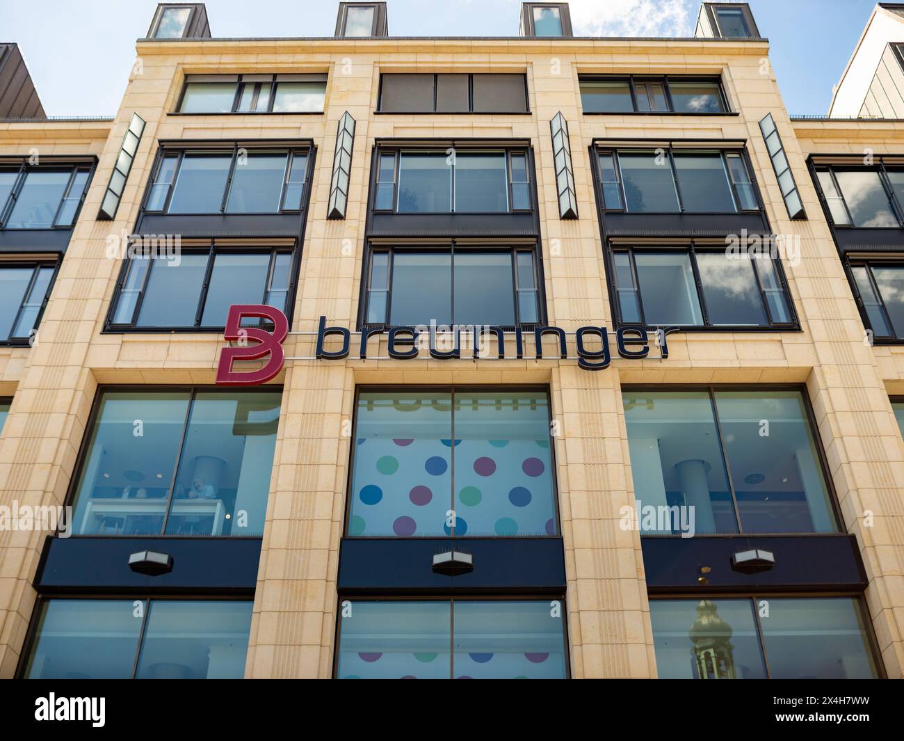 Breuninger logo sign of the German fashion company on the mall building ...