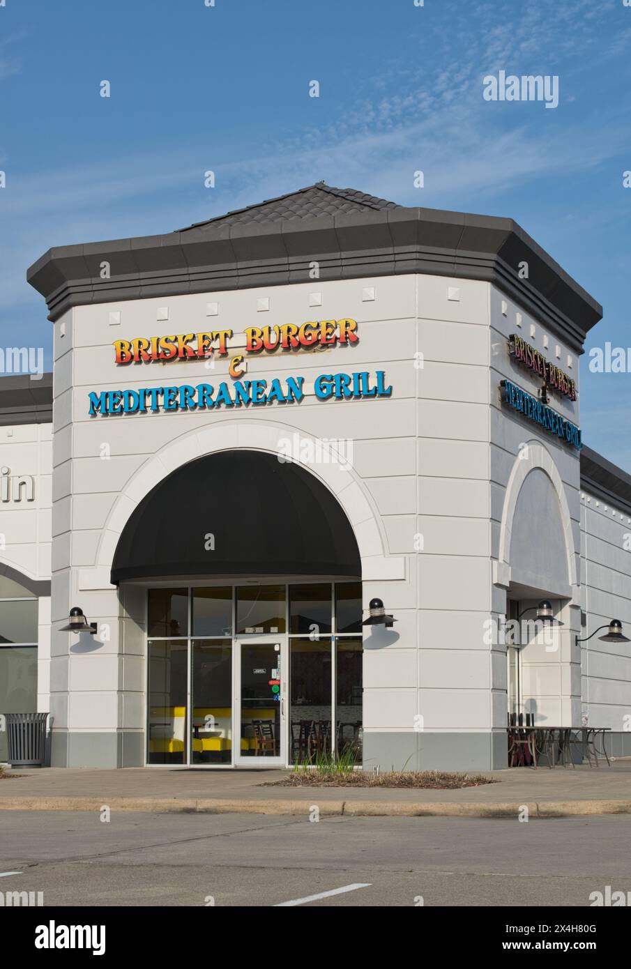 Houston, Texas USA 04-07-2024: Brisket Burger Mediterranean Grill ...