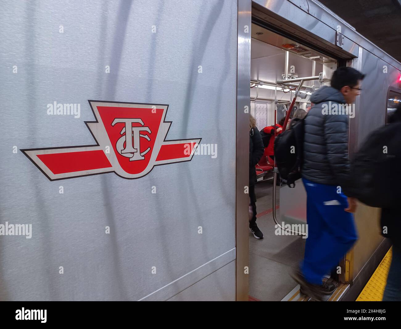 Toronto, ON, Canada – April 30, 2024: The sign of the Toronto Transit ...