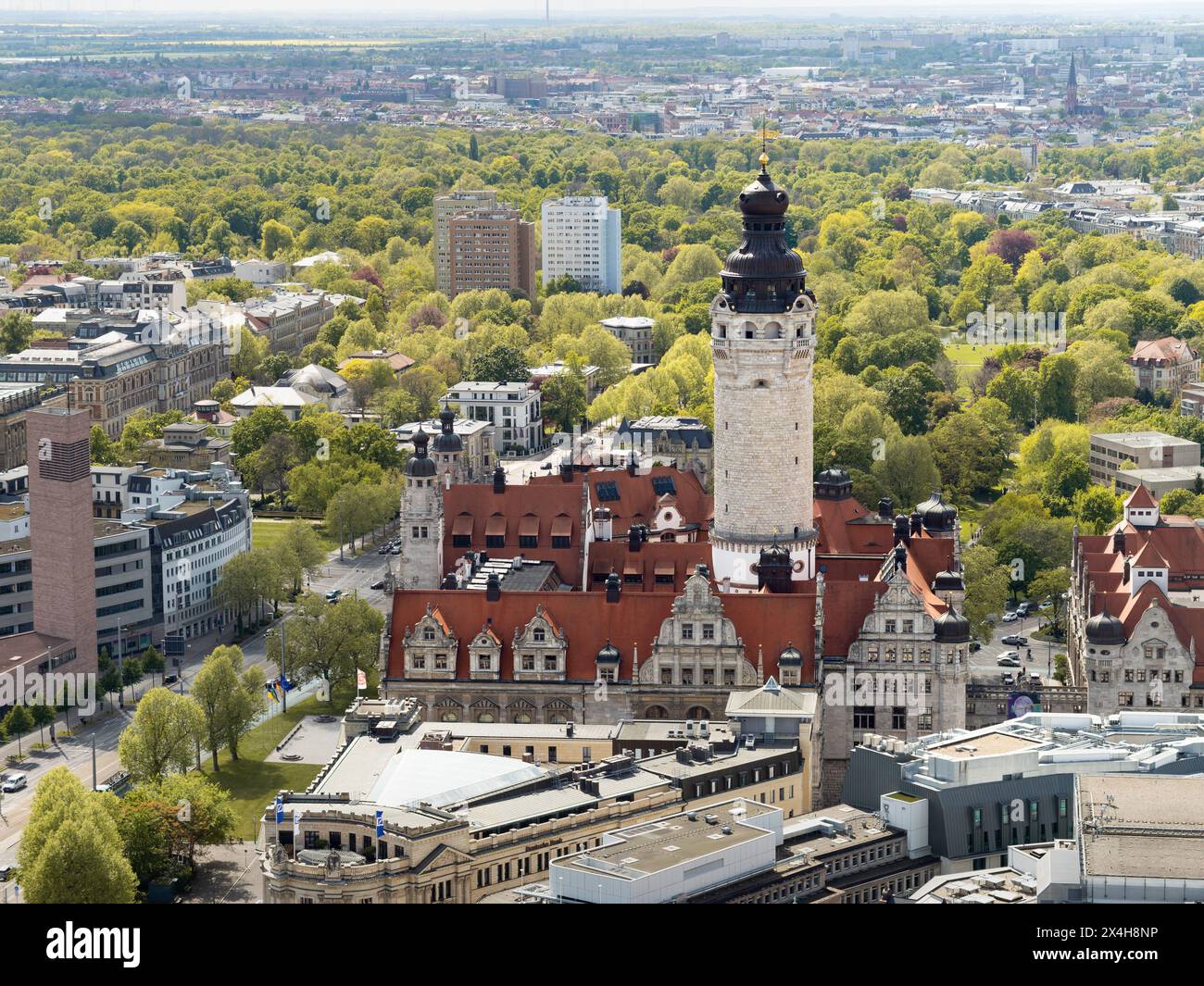 Leipzig new town hall building exterior with the popular tower from ...