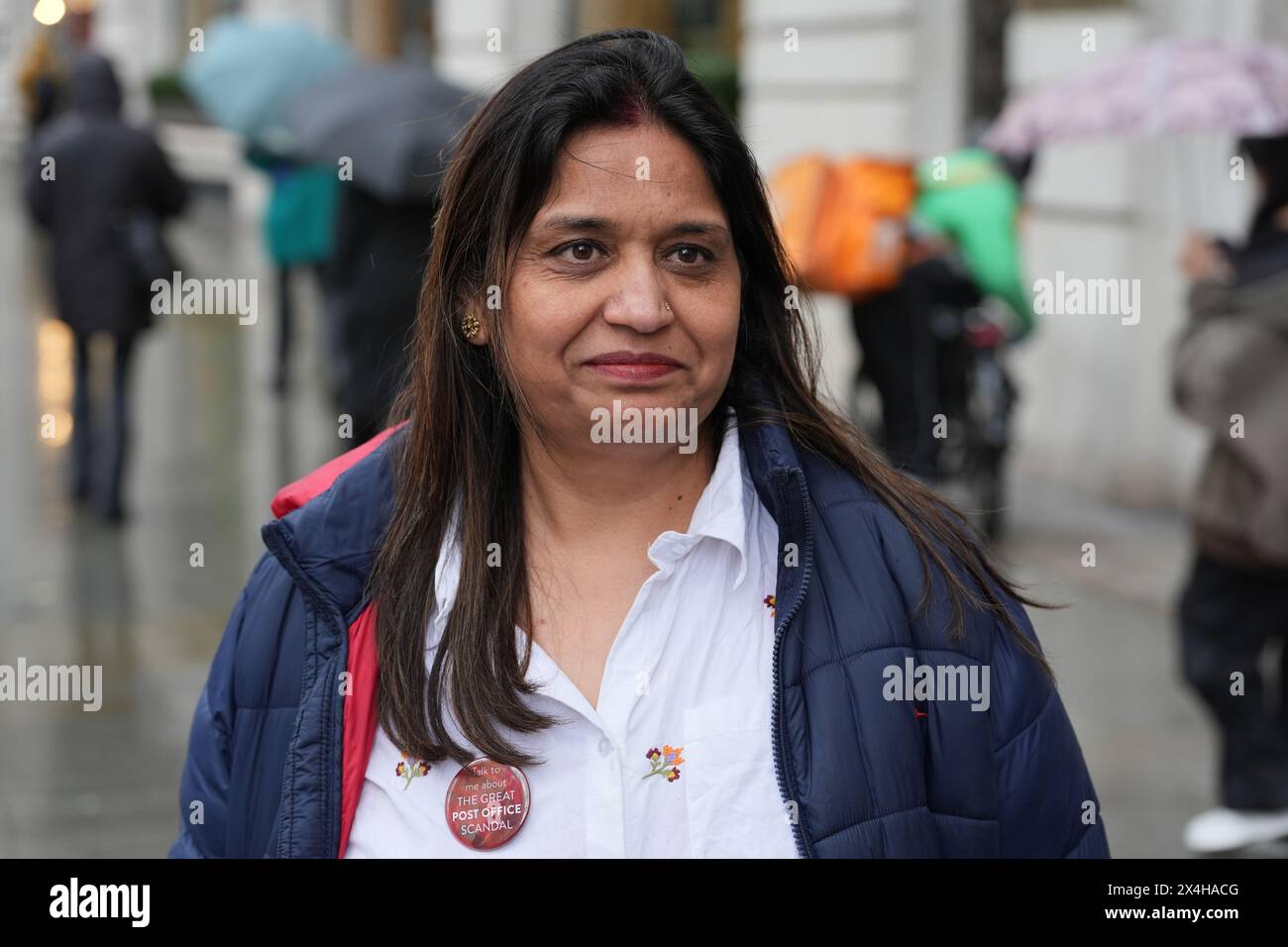 Former sub-postmistress Seema Misra outside Aldwych House, central ...