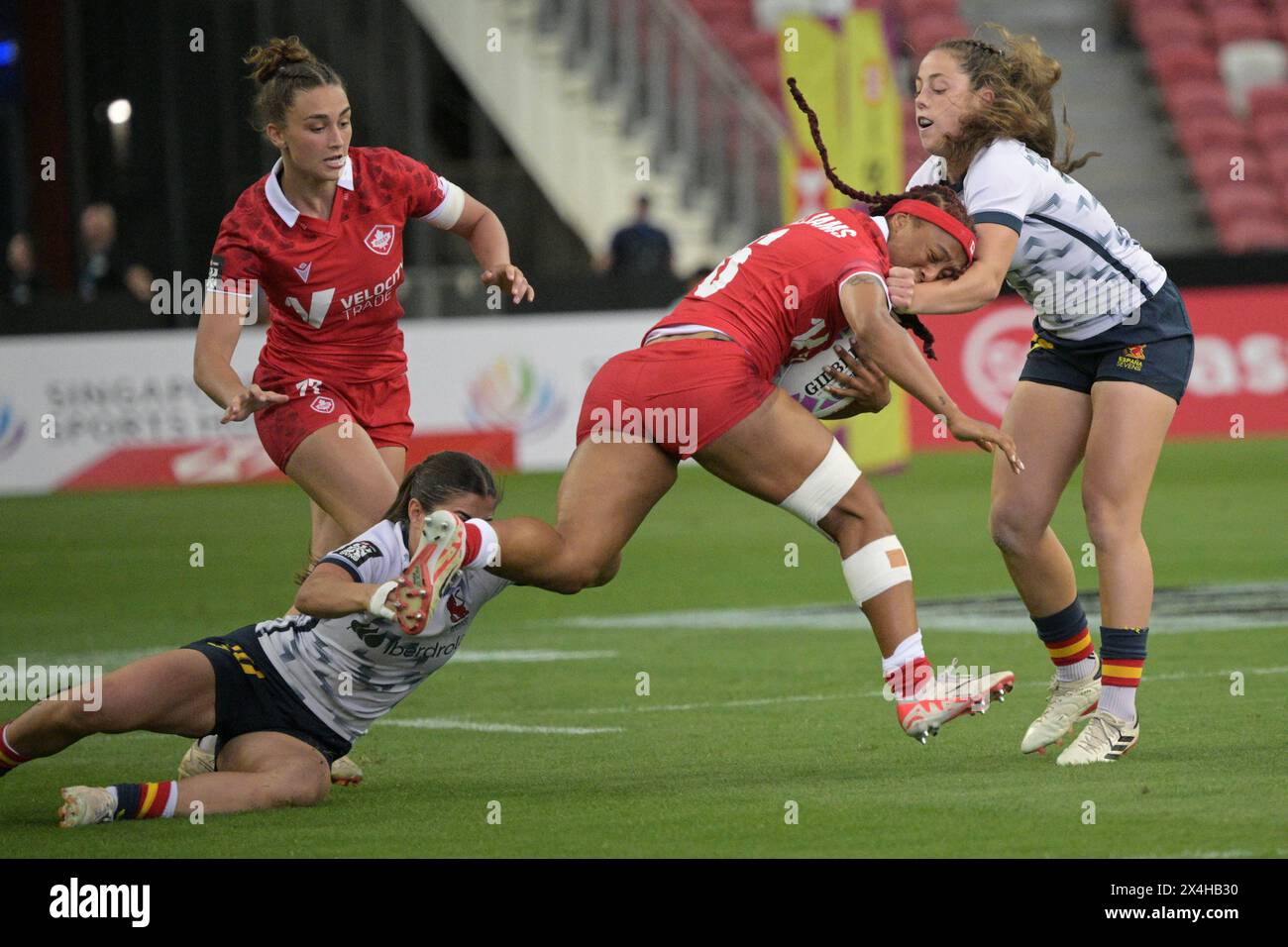 Singapore. 3rd May, 2024. Charity Williams (2nd R) of Canada competes ...